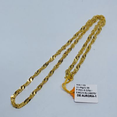 KEDAI EMAS DEAURORA JEWELS 2020 - Barang Kemas Rantai Leher 916 - Emas