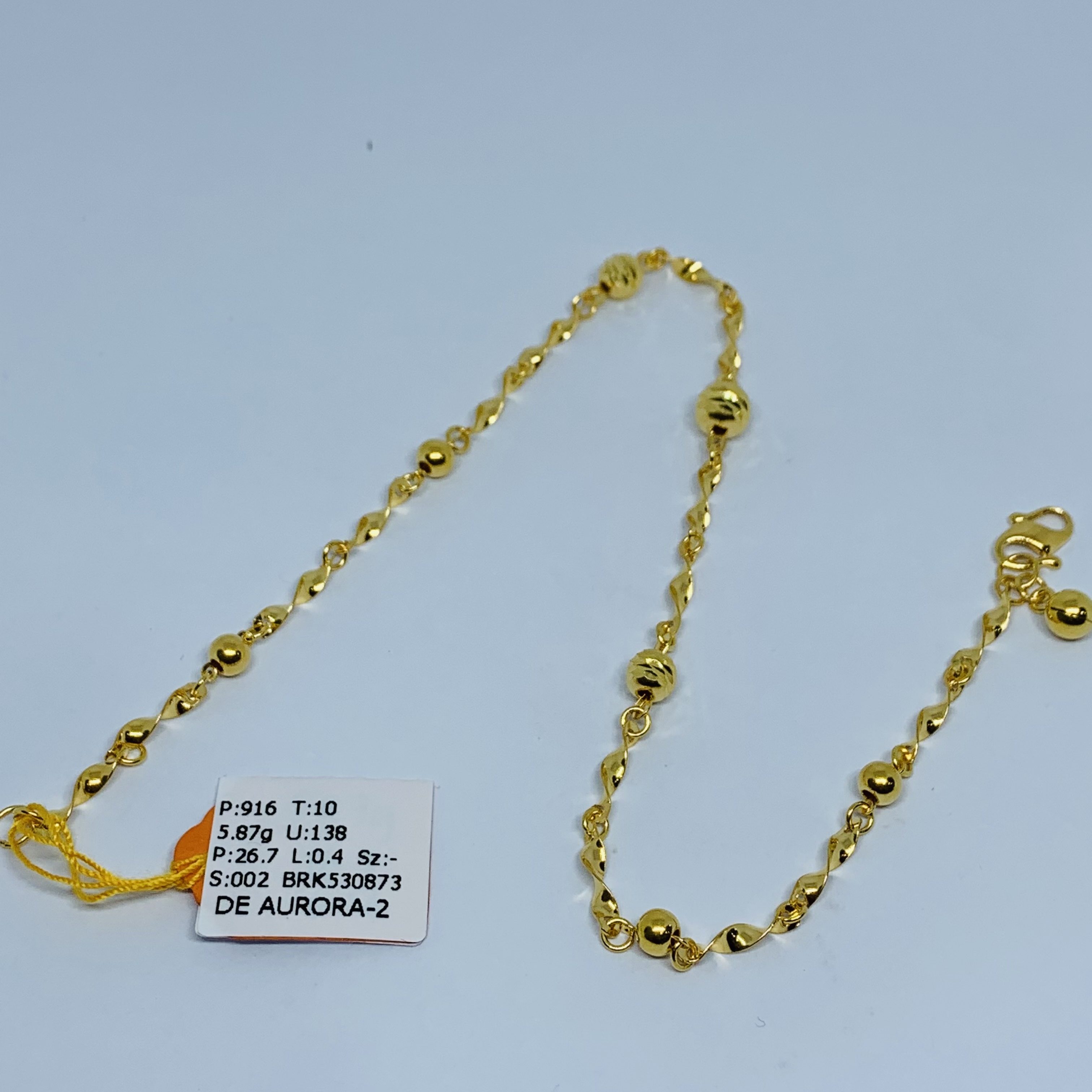 KEDAI EMAS DEAURORA JEWELS 2025 - Barang Kemas Rantai Kaki 916