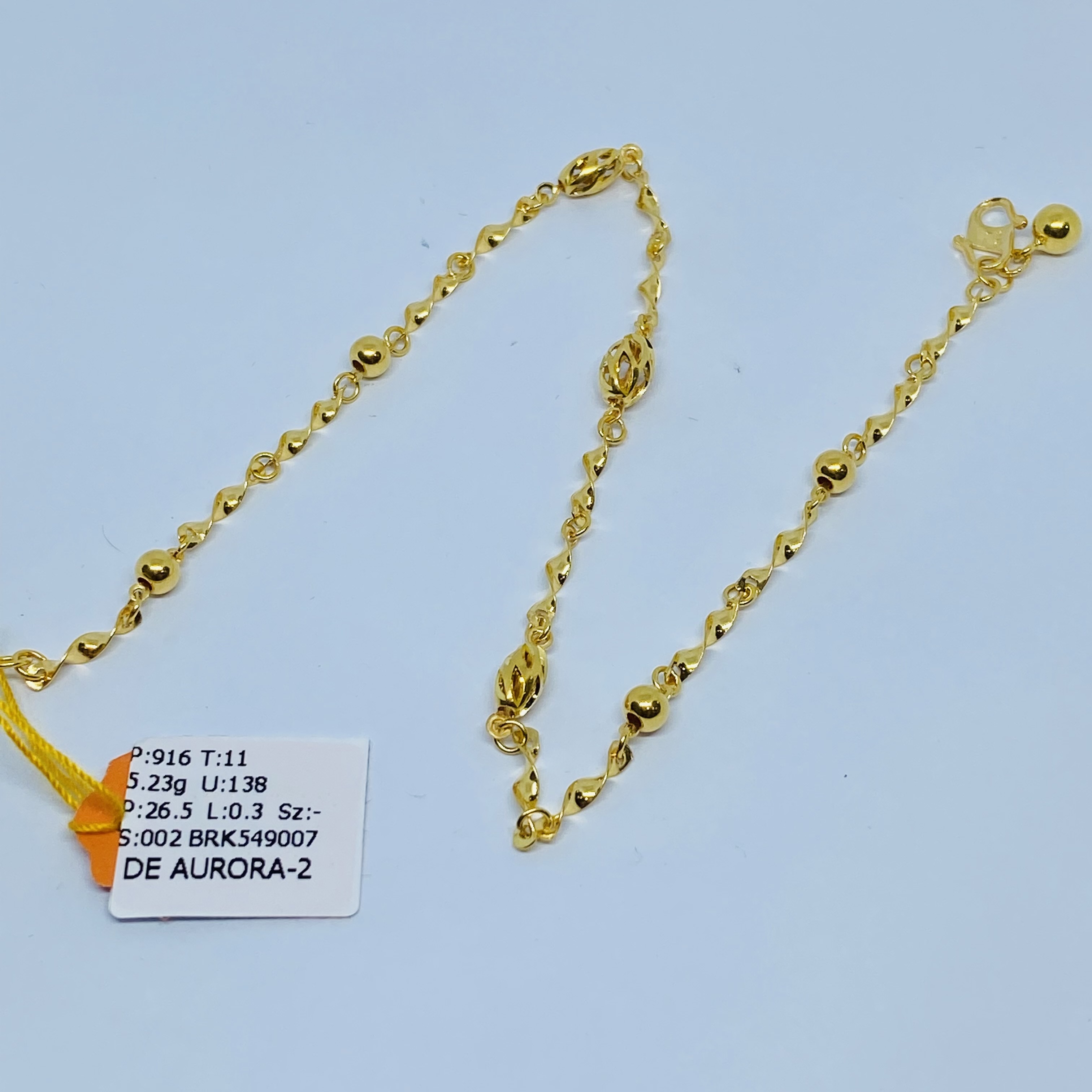 KEDAI EMAS DEAURORA JEWELS 2025 - Barang Kemas Rantai Kaki 916